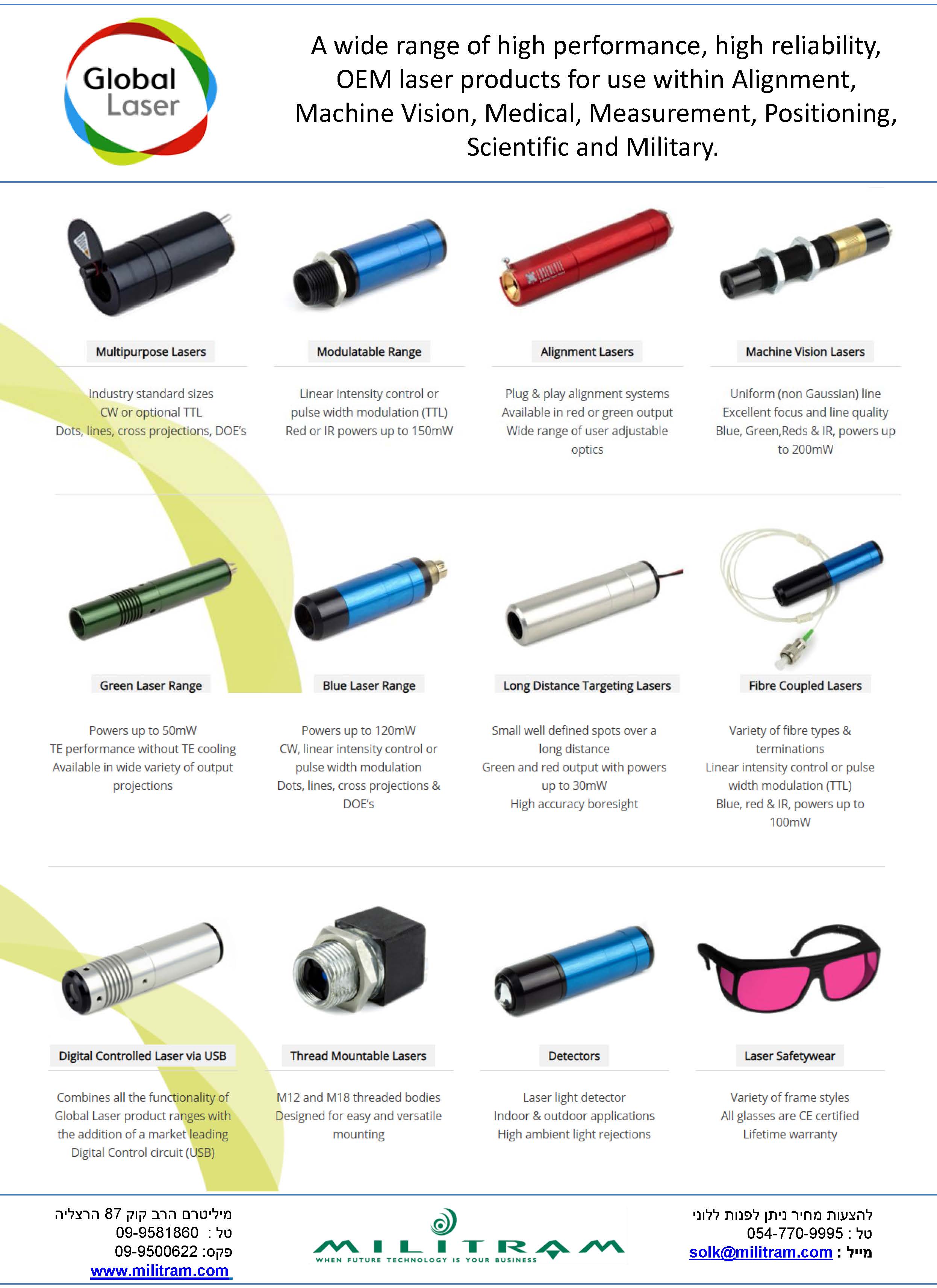 A wide range of high performance and reliable lasers. Global Laser ...